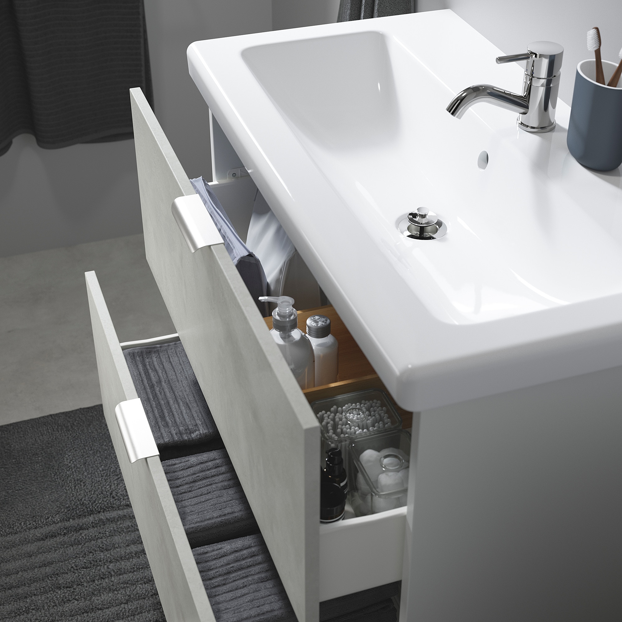 ИКЕА Шкаф для раковины с 2 ящ ENHET / TVÄLLEN, 993.364.28 — купить в ...